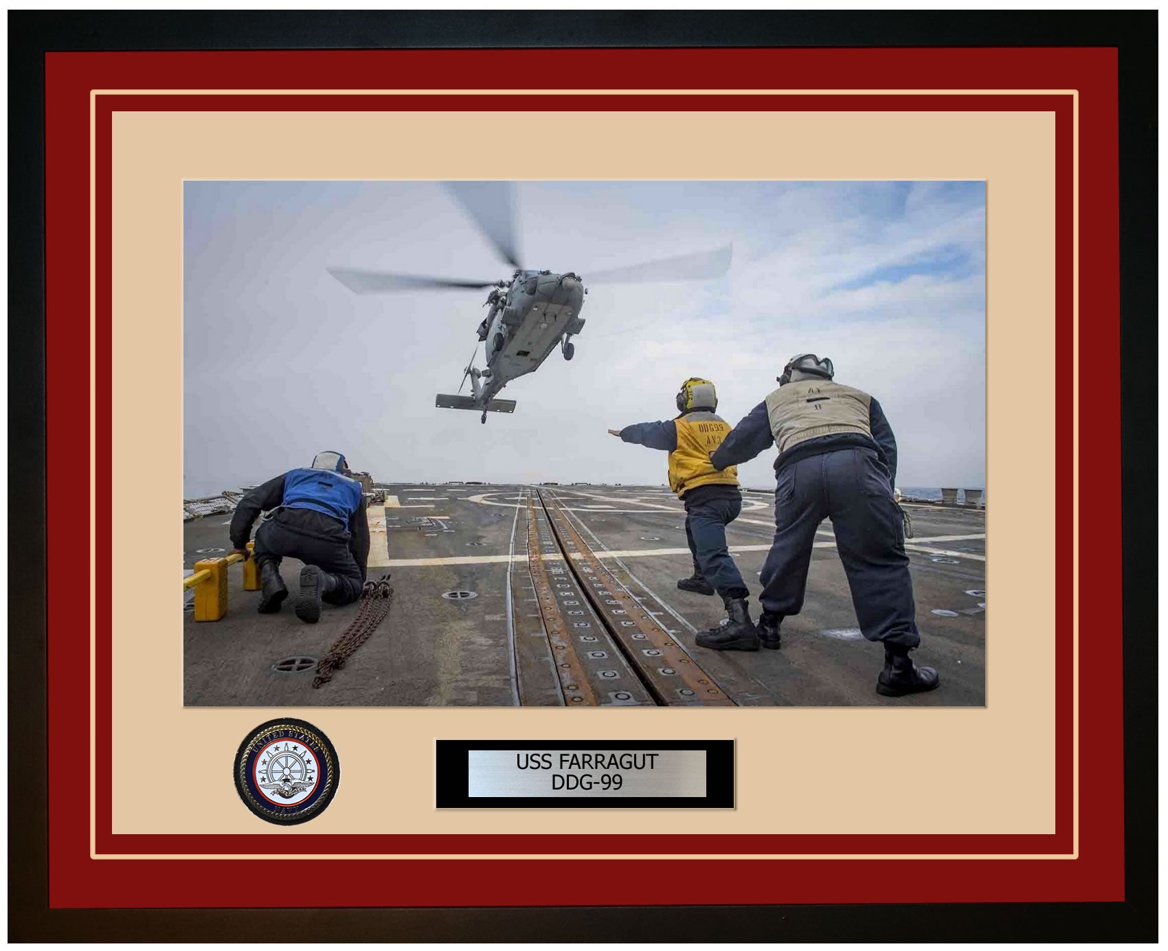 USS FARRAGUT DDG-99 Framed Navy Ship Photo Burgundy – Navy Emporium