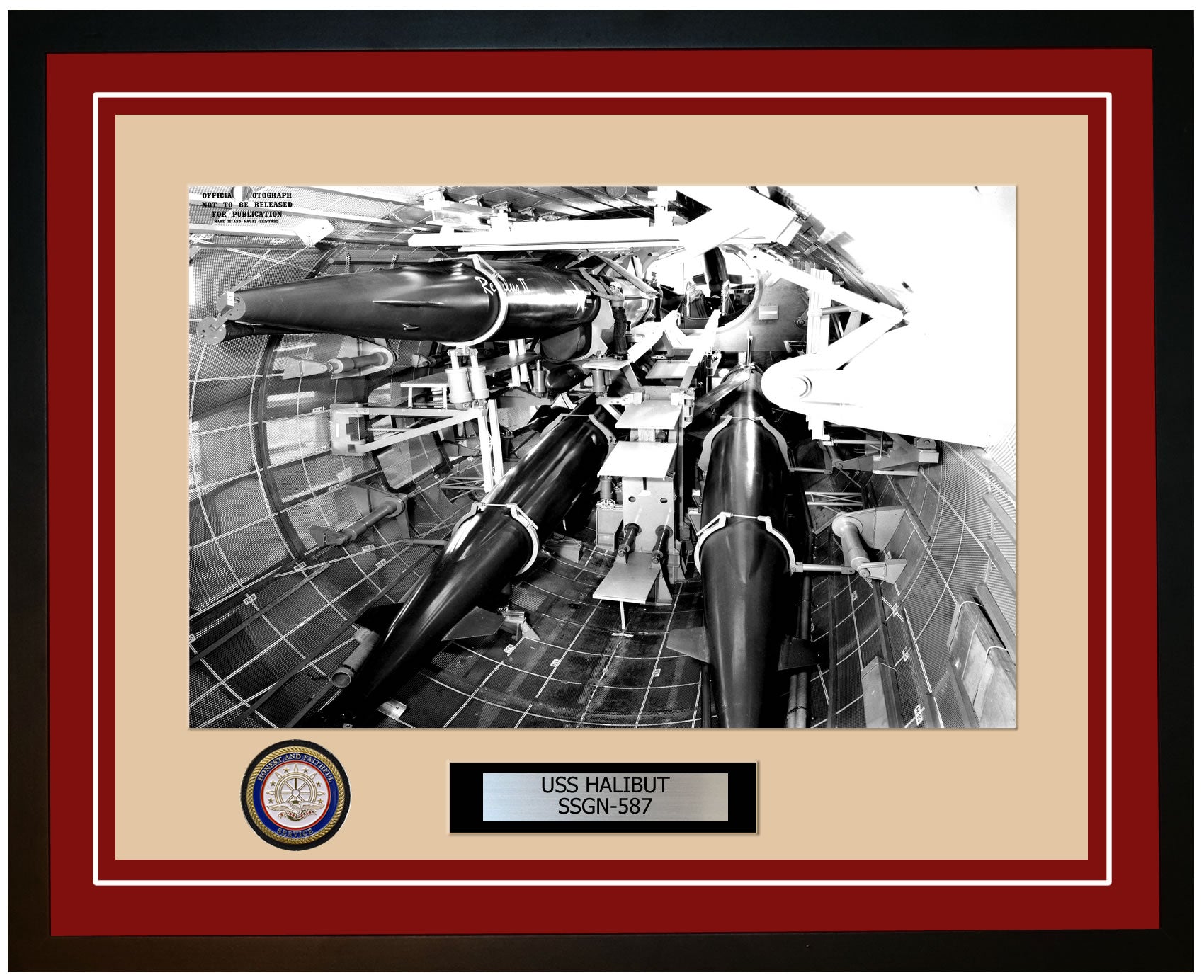 USS Halibut SSGN-587 Framed Navy Ship Photo Burgundy – Navy Emporium