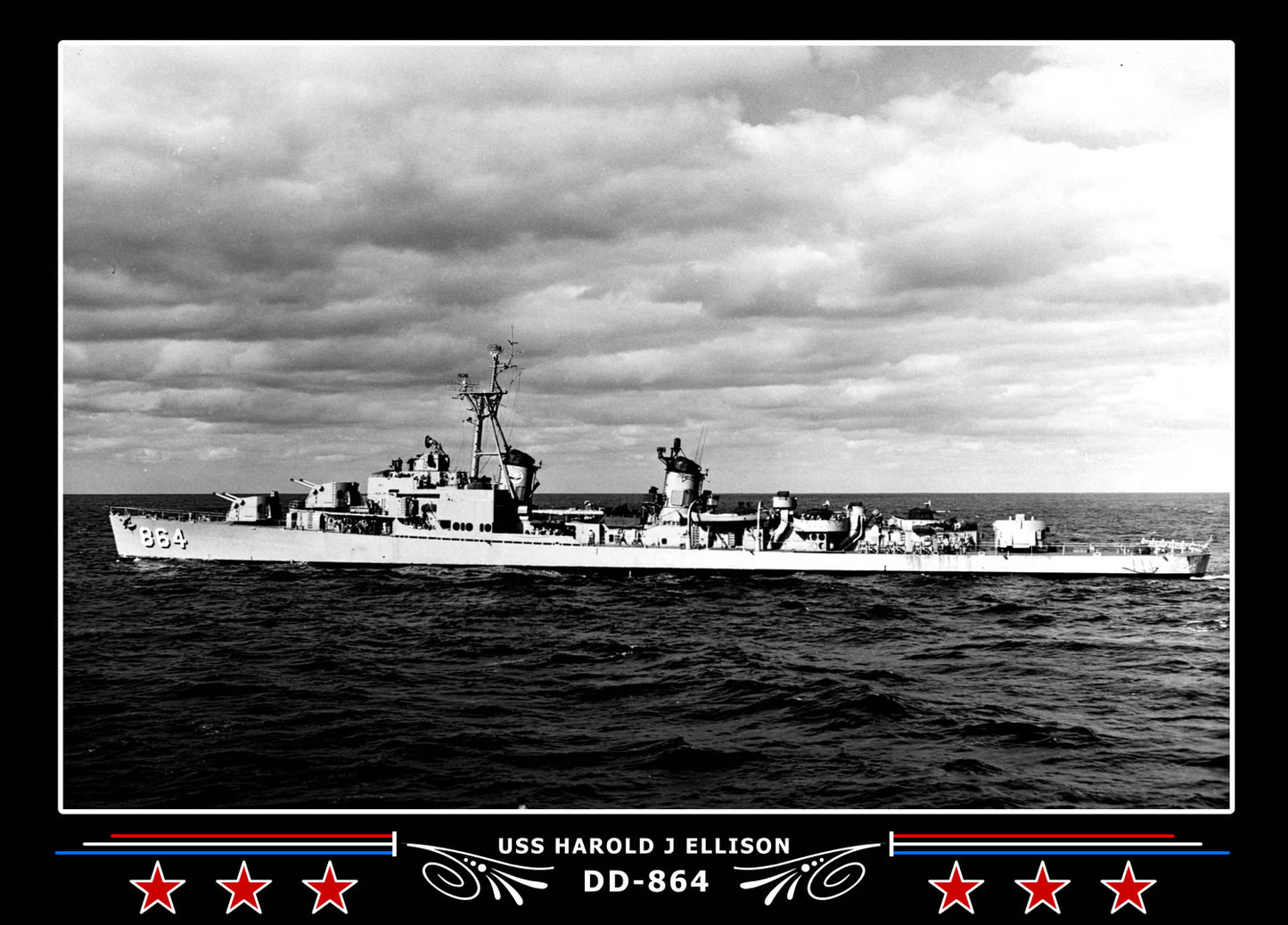 USS Harold J Ellison DD-864 Canvas Photo Print – Navy Emporium