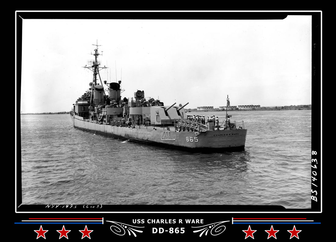 USS Charles R Ware DD-865 Canvas Photo Print – Navy Emporium