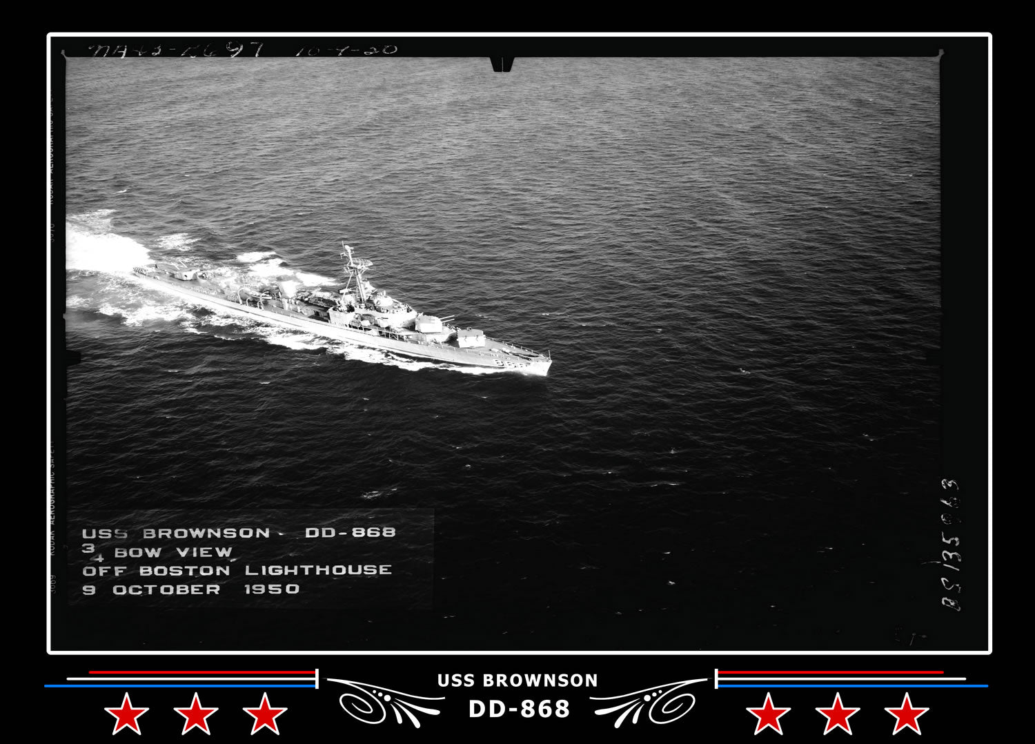 USS Brownson DD-868 Canvas Photo Print – Navy Emporium