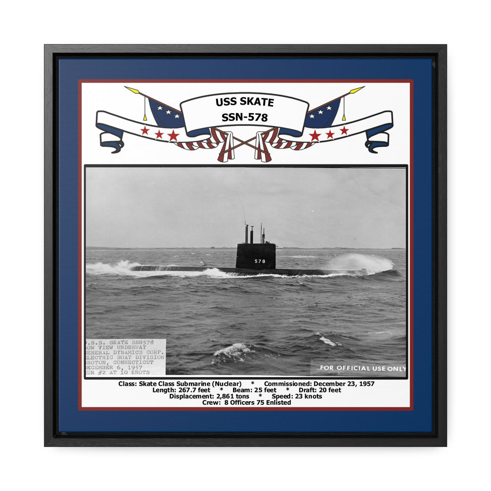 USS Skate SSN-578 Navy Floating Frame Photo – Navy Emporium
