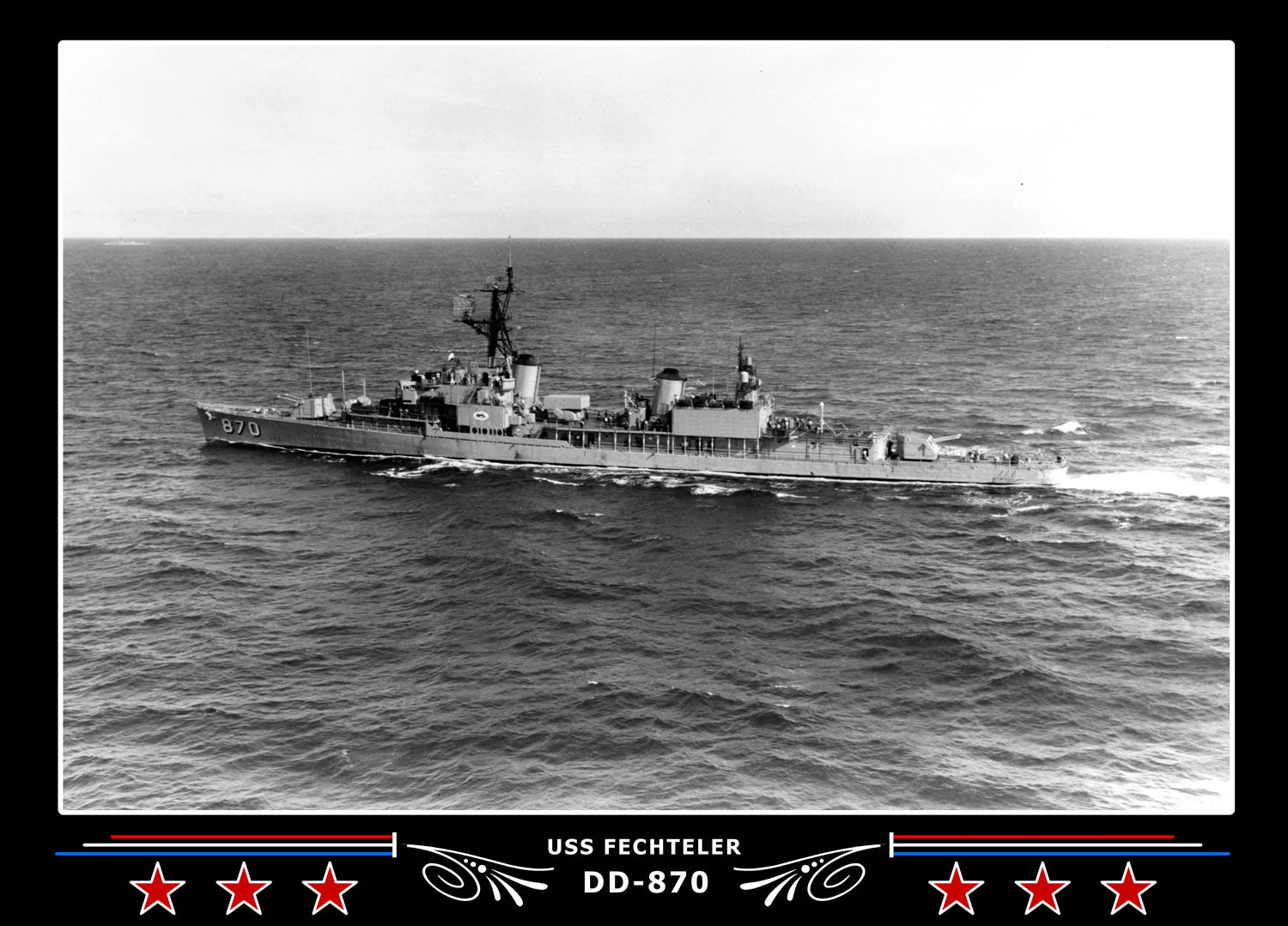USS Fechteler DD-870 Canvas Photo Print – Navy Emporium