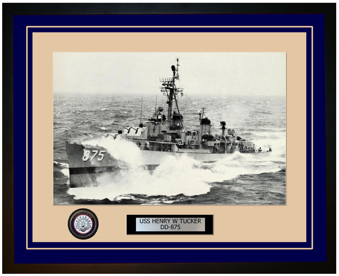 USS HENRY W TUCKER DD-875 Framed Navy Ship Photo Burgundy – Navy Emporium