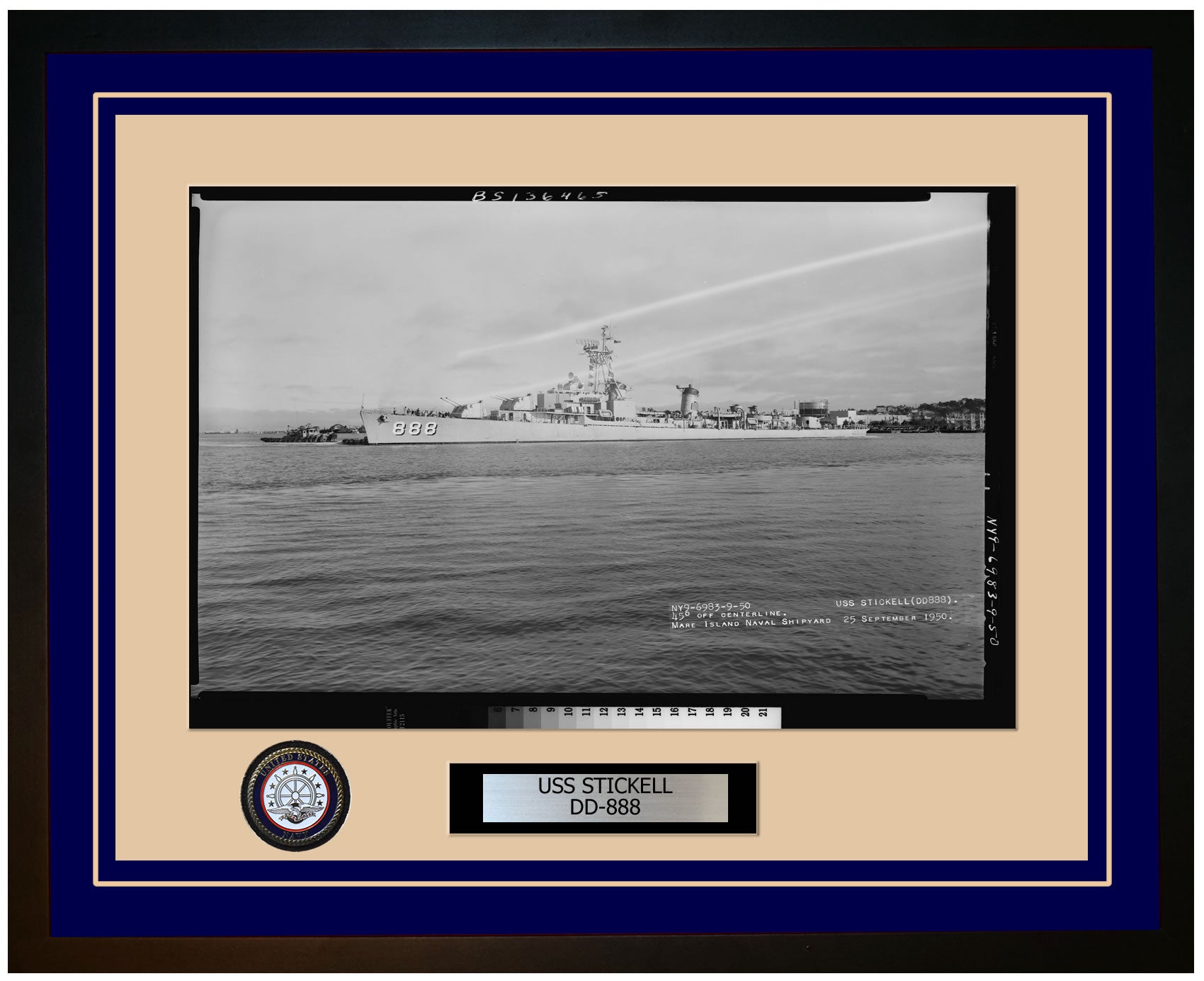 USS STICKELL DD-888 Framed Navy Ship Photo Burgundy – Navy Emporium