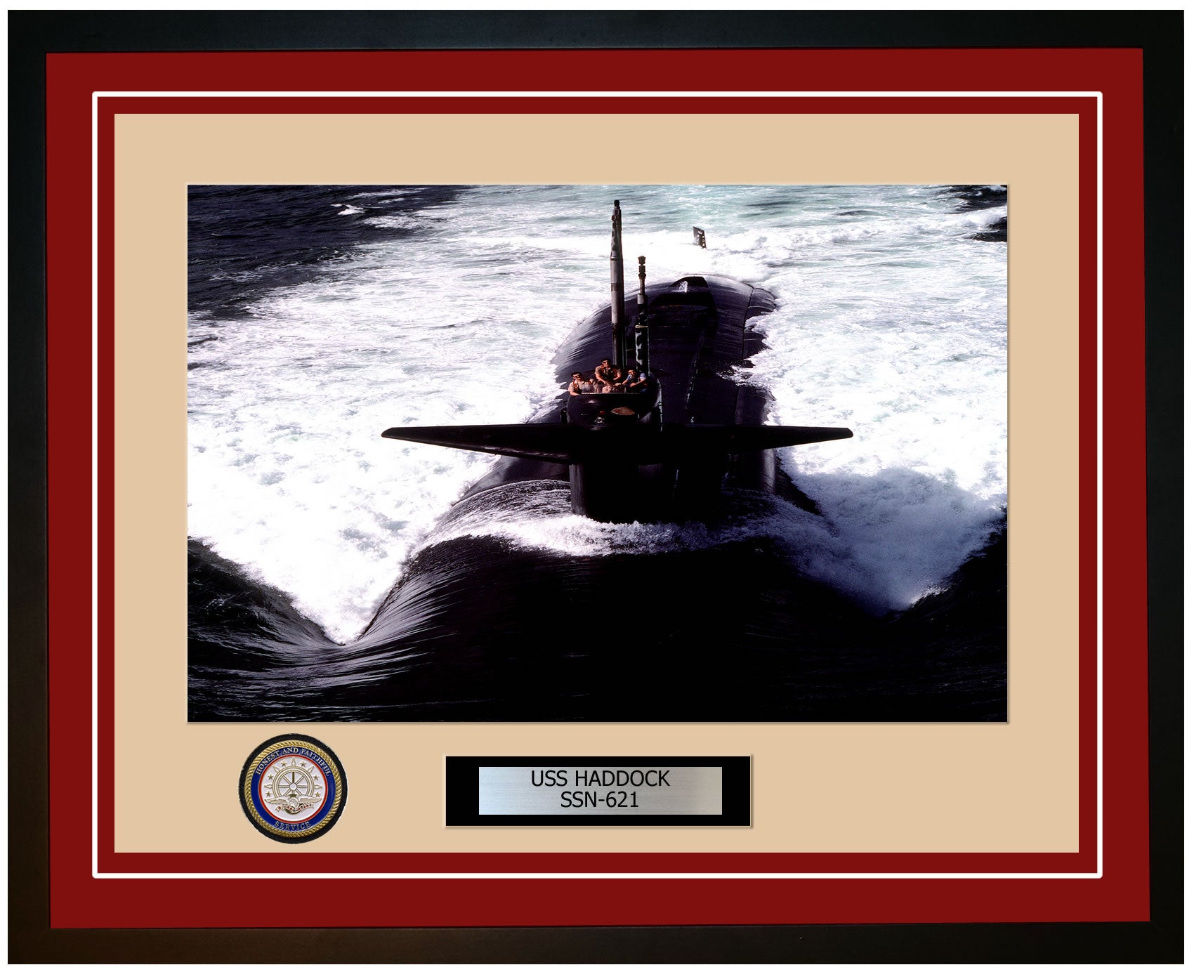 USS Haddock SSN-621 Framed Navy Ship Photo Burgundy – Navy Emporium