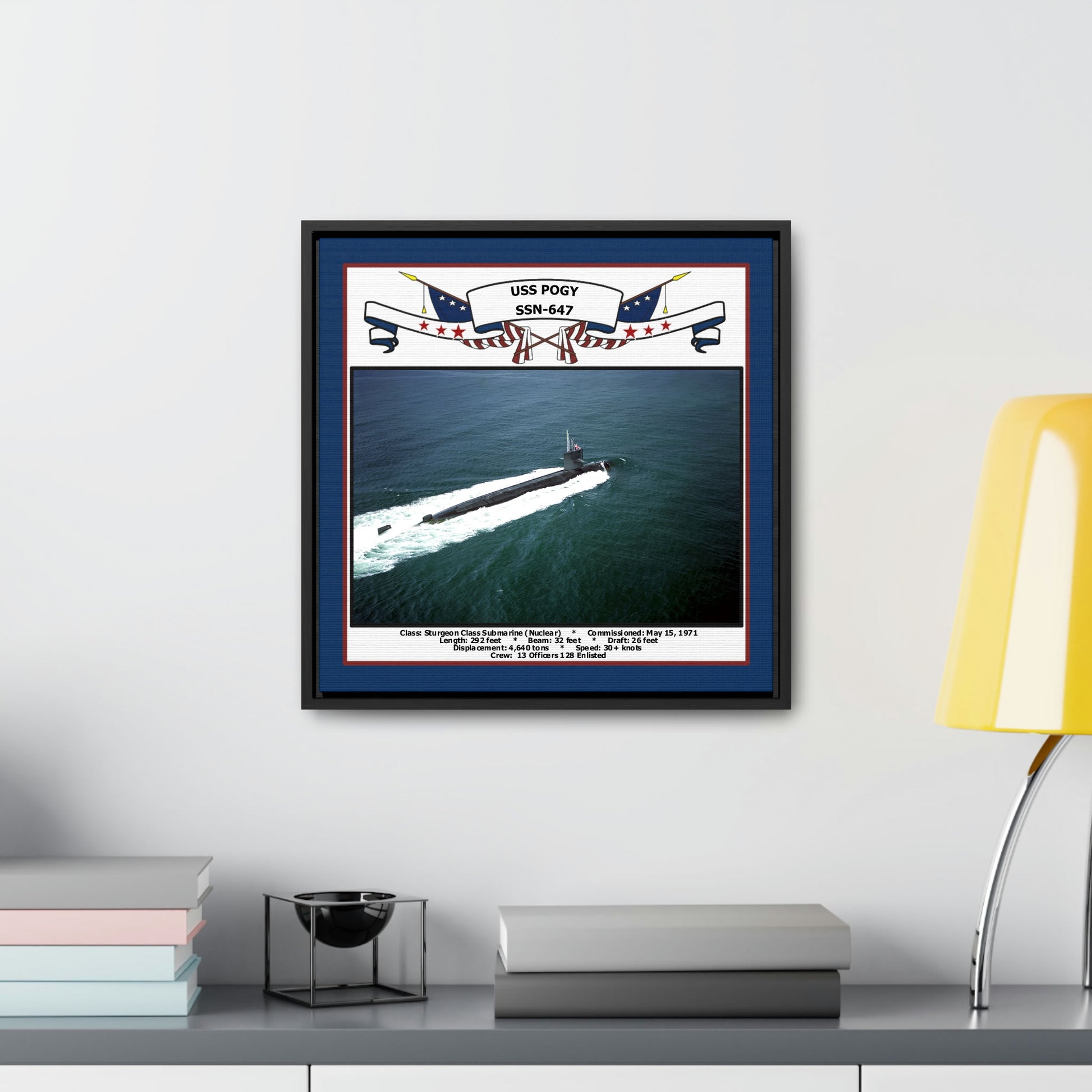 USS Pogy SSN-647 Navy Floating Frame Photo – Navy Emporium