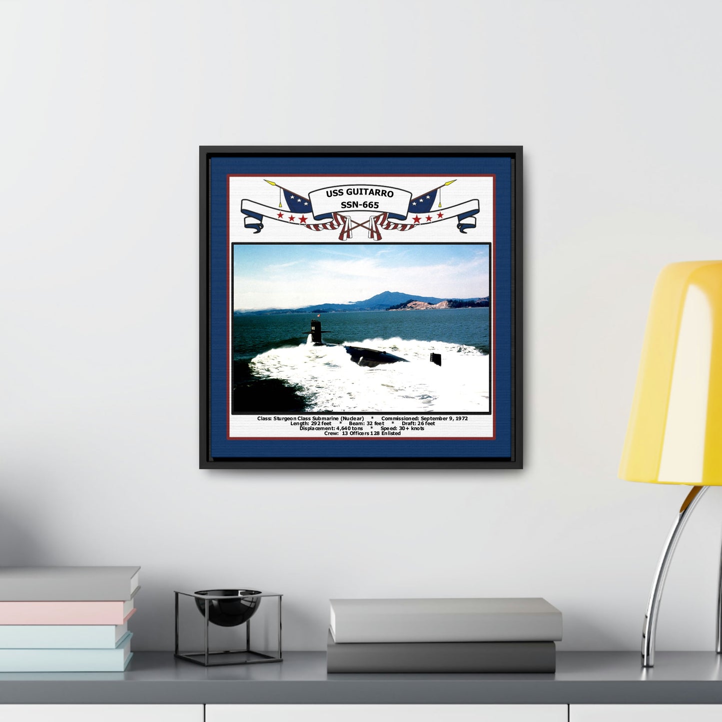 USS Guitarro SSN-665 Navy Floating Frame Photo – Navy Emporium