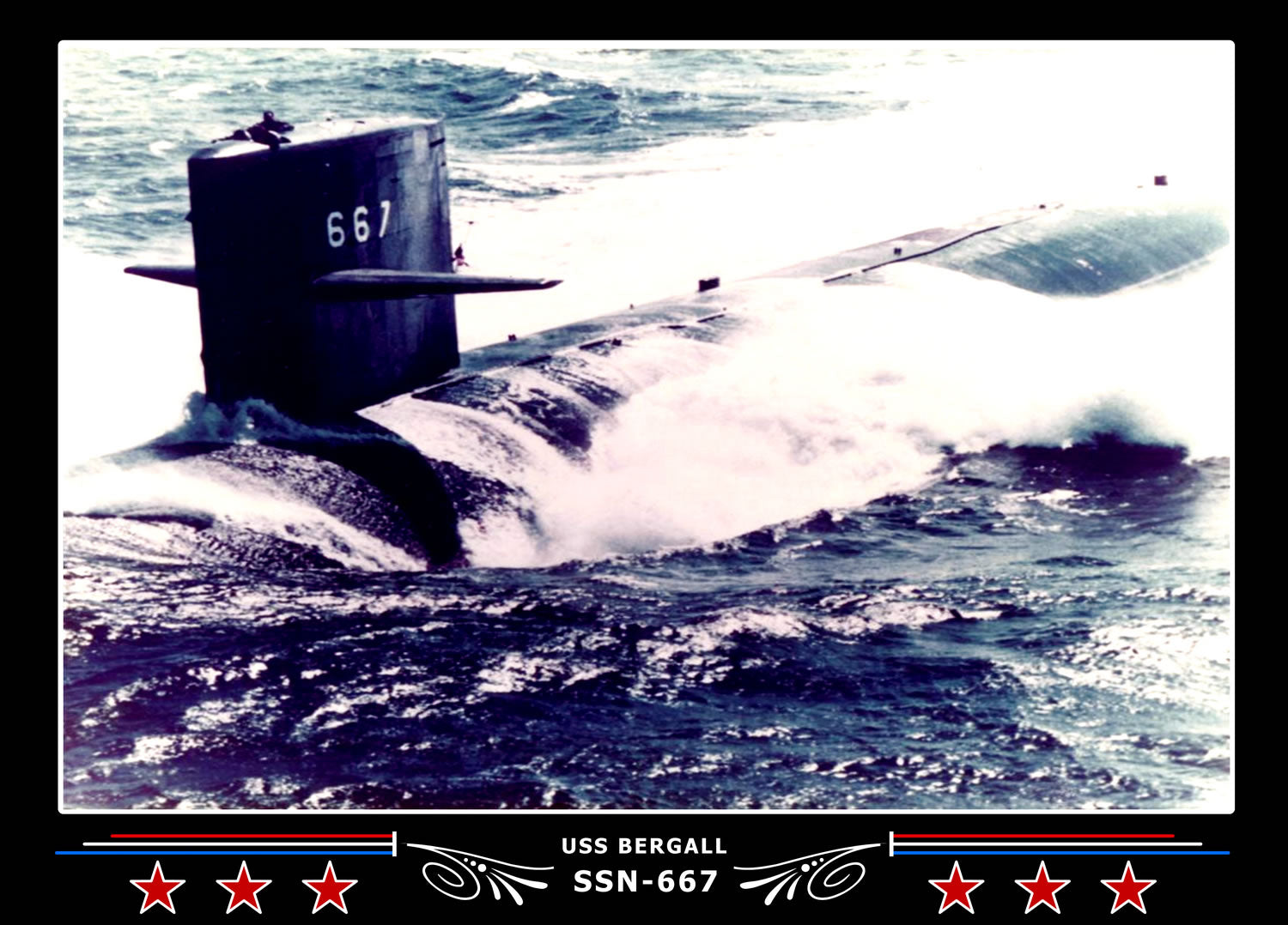 USS Bergall SSN-667 Canvas Photo Print – Navy Emporium