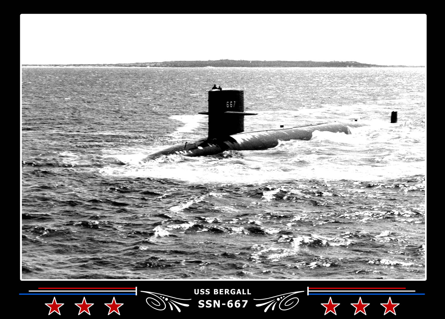 USS Bergall SSN-667 Canvas Photo Print – Navy Emporium
