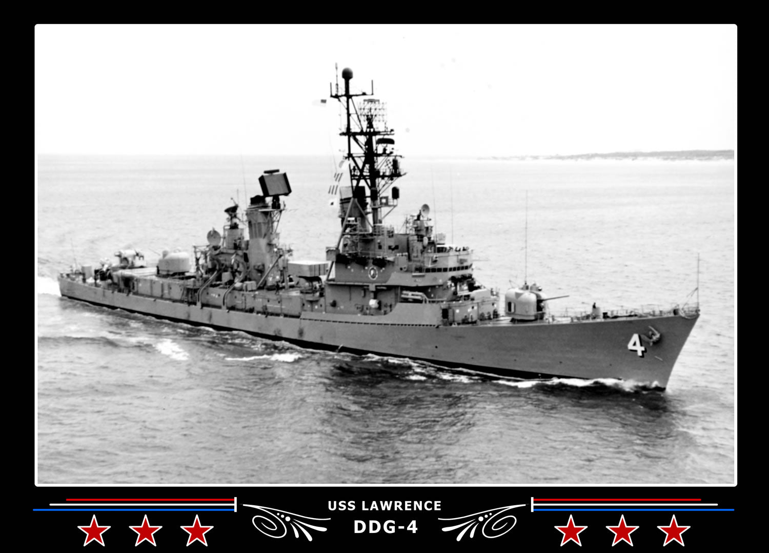 USS Lawrence DDG-4 Canvas Photo Print – Navy Emporium