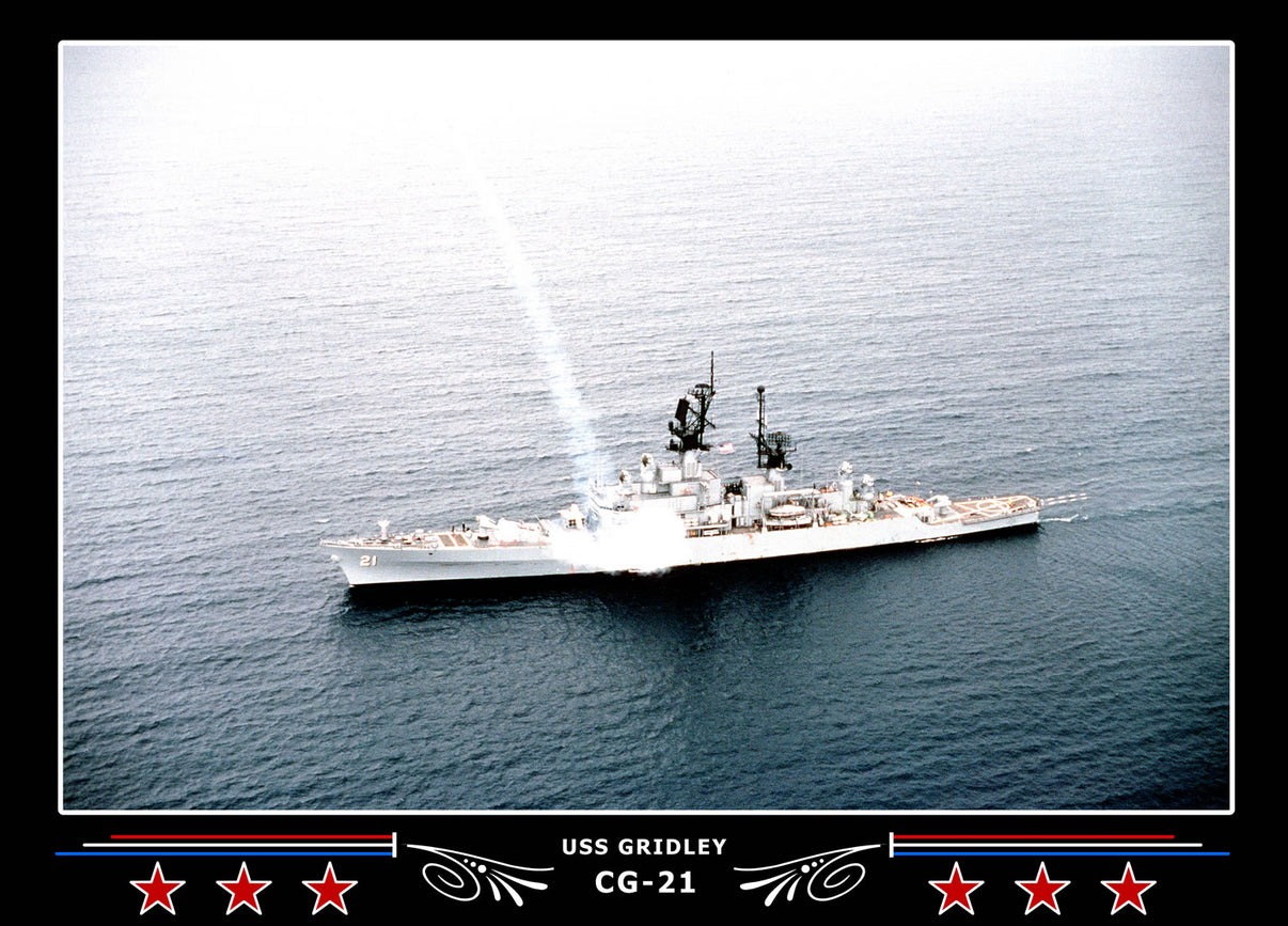 USS Gridley CG-21 Canvas Photo Print – Navy Emporium