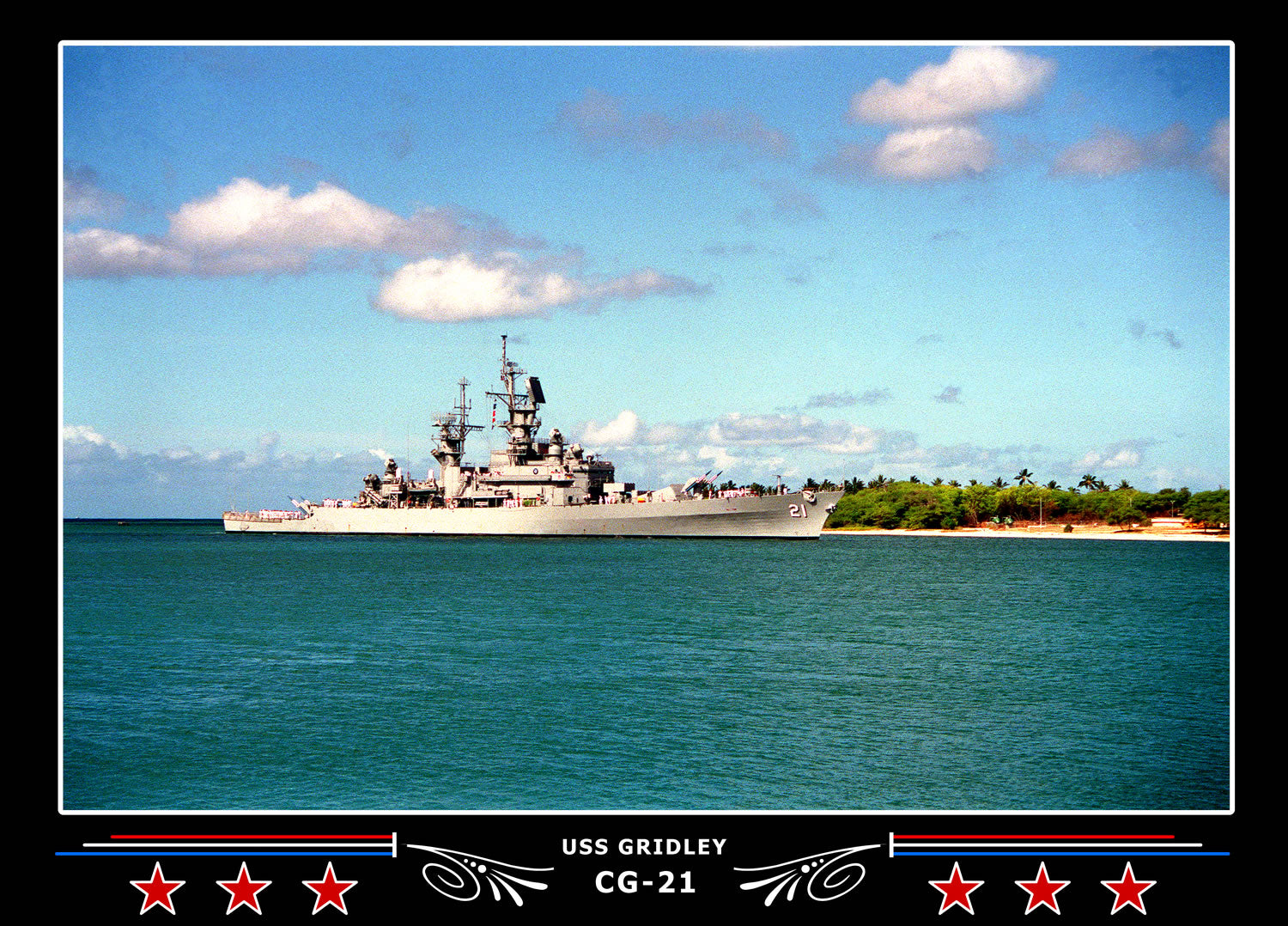 USS Gridley CG-21 Canvas Photo Print – Navy Emporium