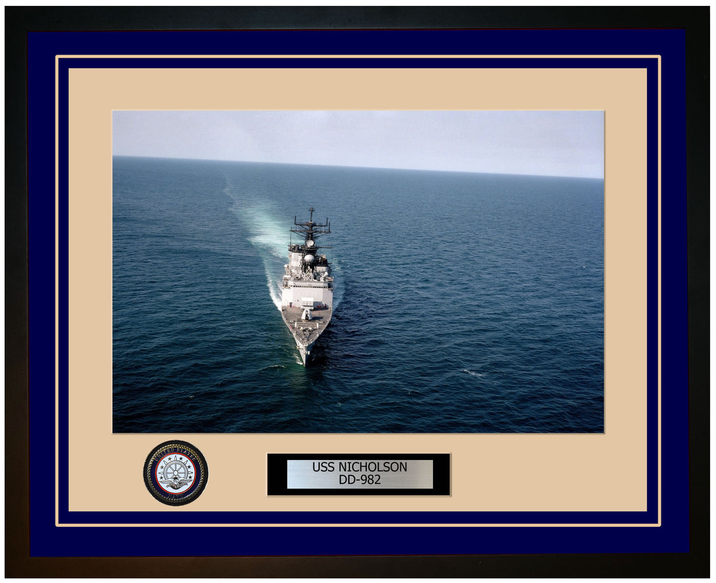 USS NICHOLSON DD-982 Framed Navy Ship Photo Burgundy – Navy Emporium