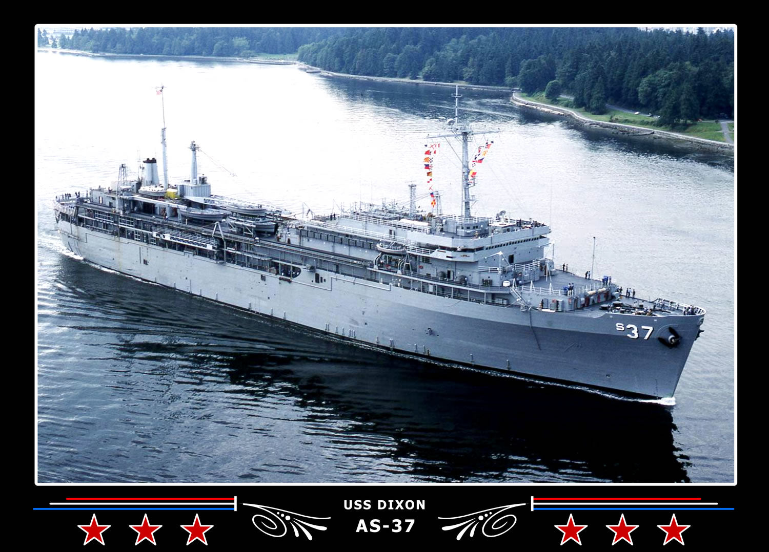 USS Dixon AS-37 Canvas Photo Print – Navy Emporium