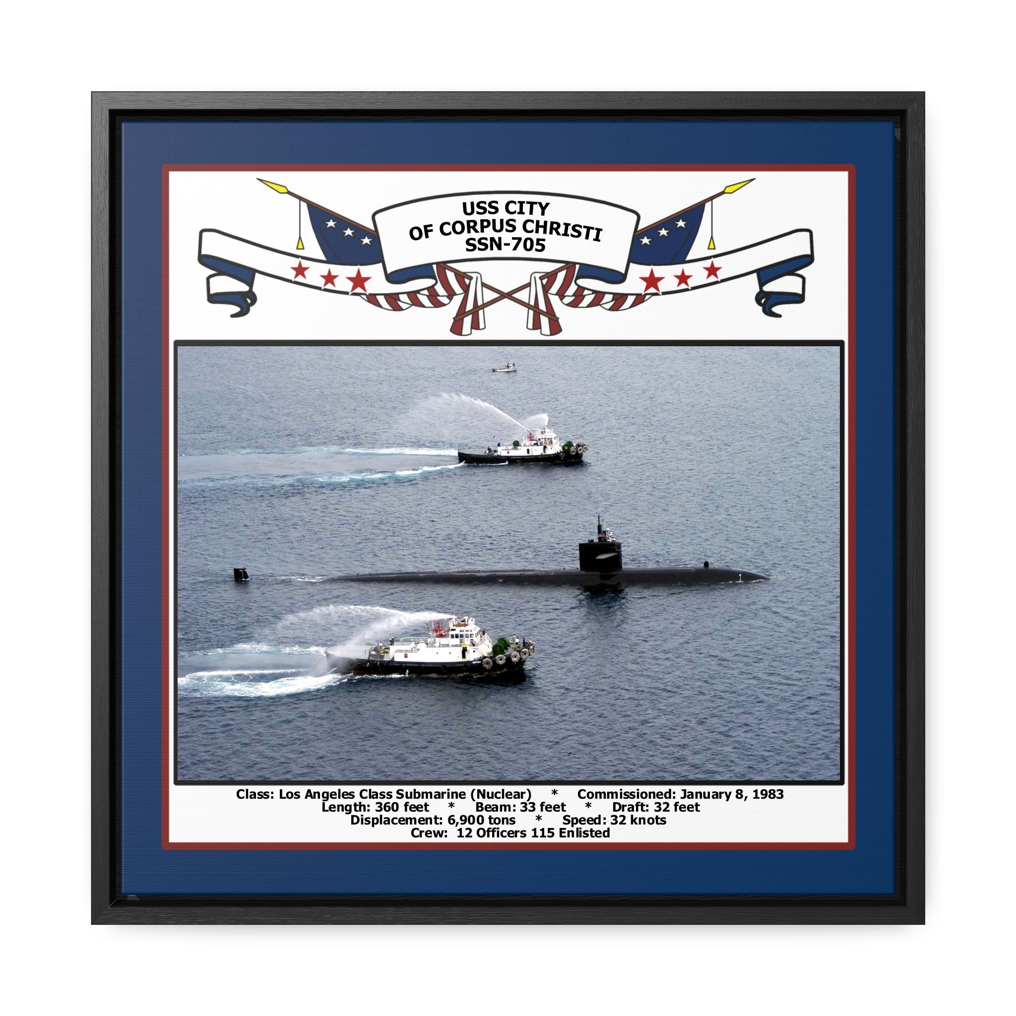 USS City Of Corpus Christi SSN-705 Navy Floating Frame Photo – Navy ...