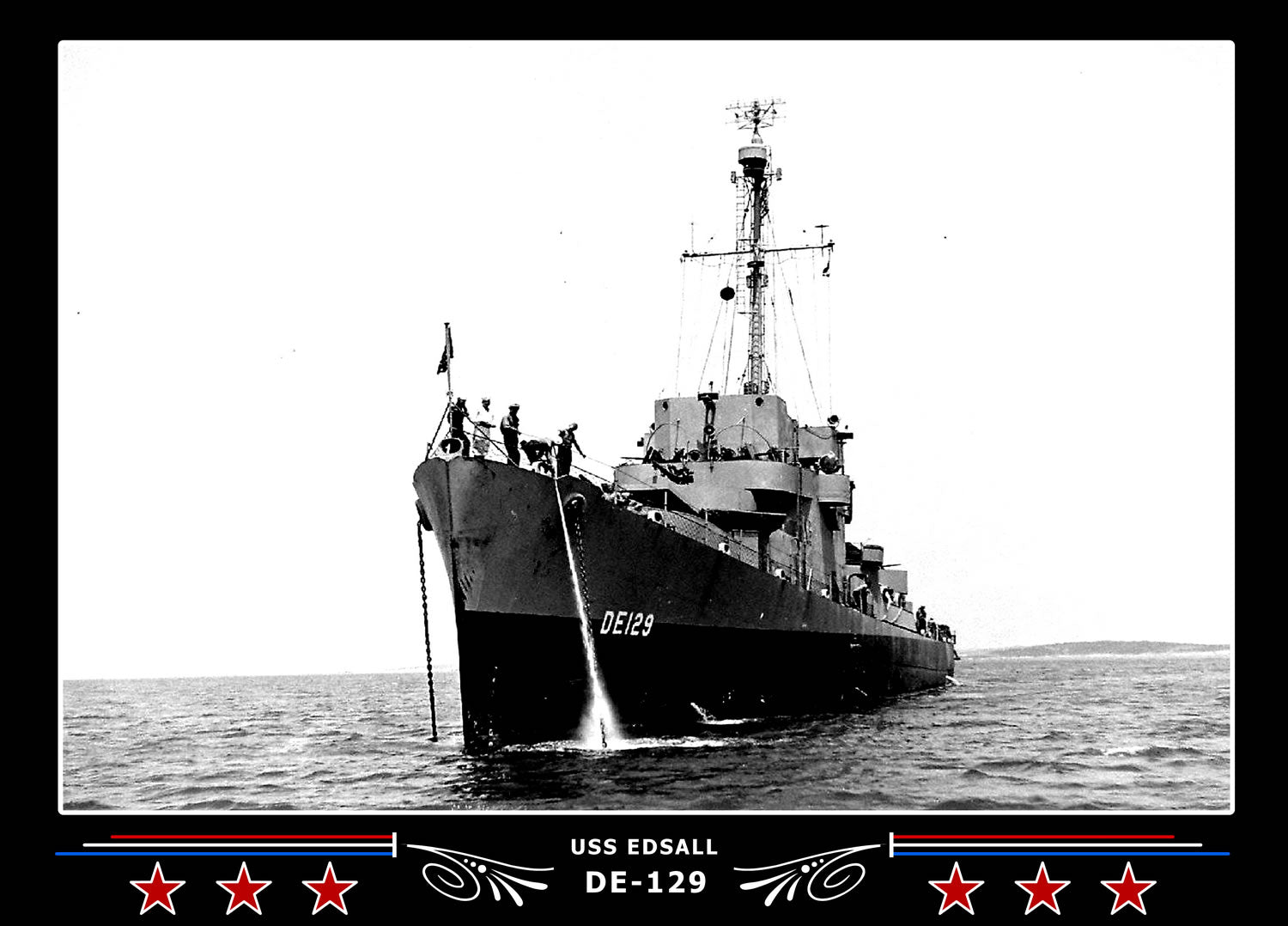 USS Edsall DE-129 Canvas Photo Print – Navy Emporium