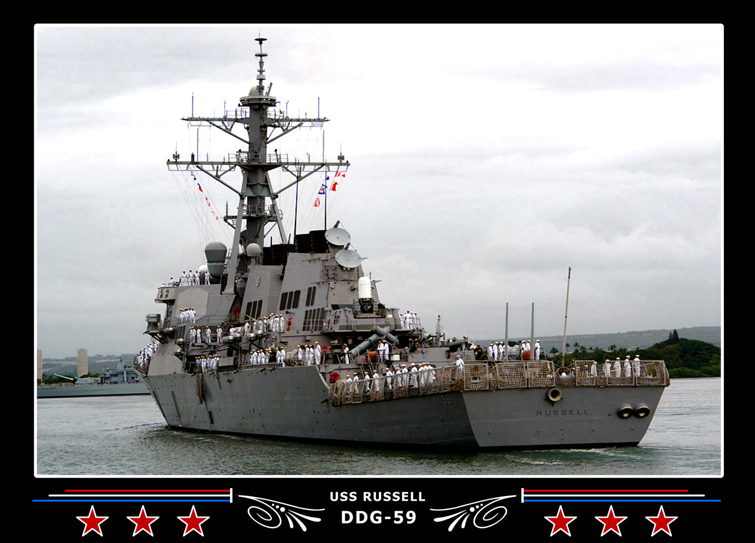 USS Russell DDG-59 Canvas Photo Print – Navy Emporium