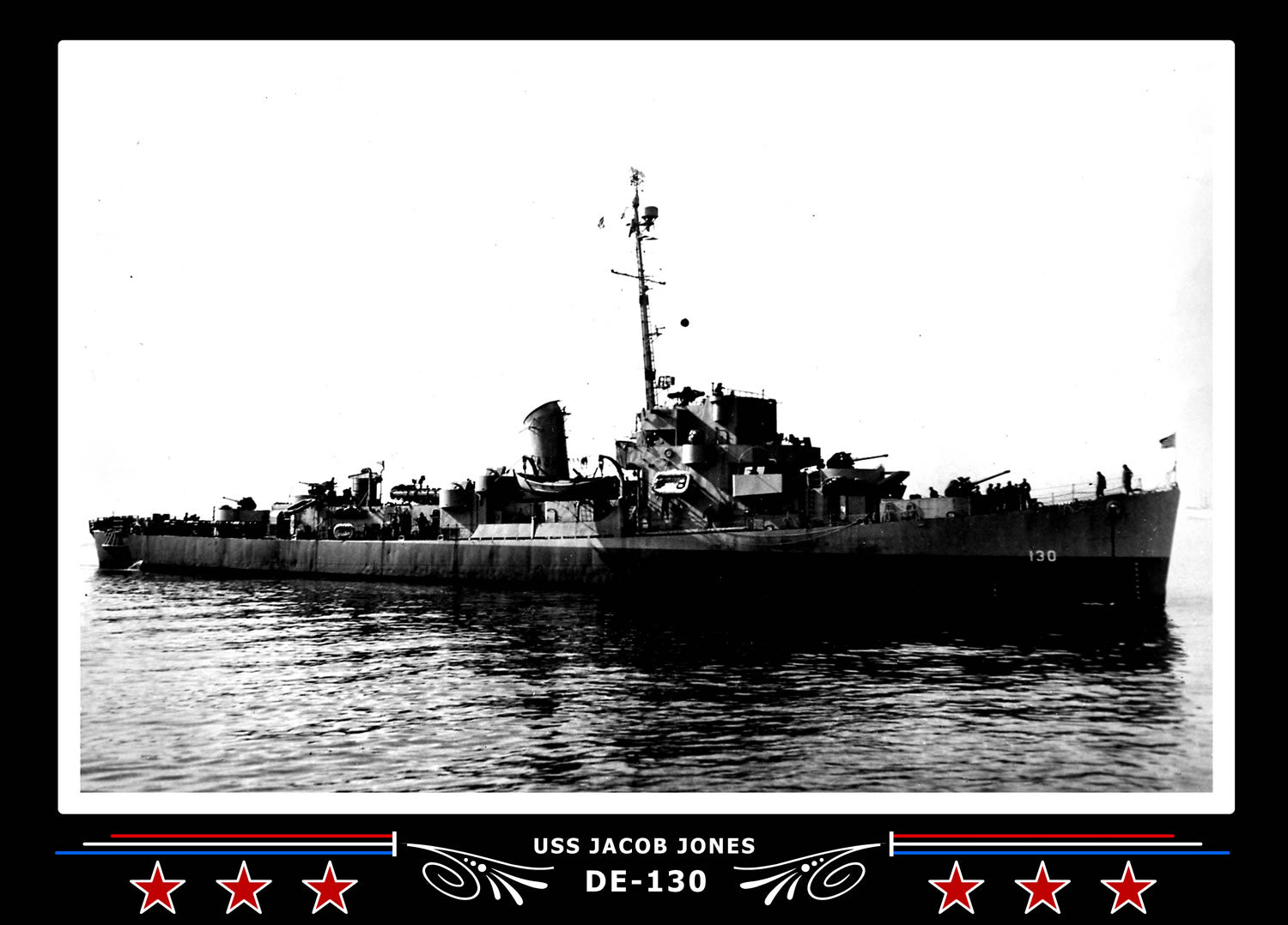 USS Jacob Jones DE-130 Canvas Photo Print – Navy Emporium