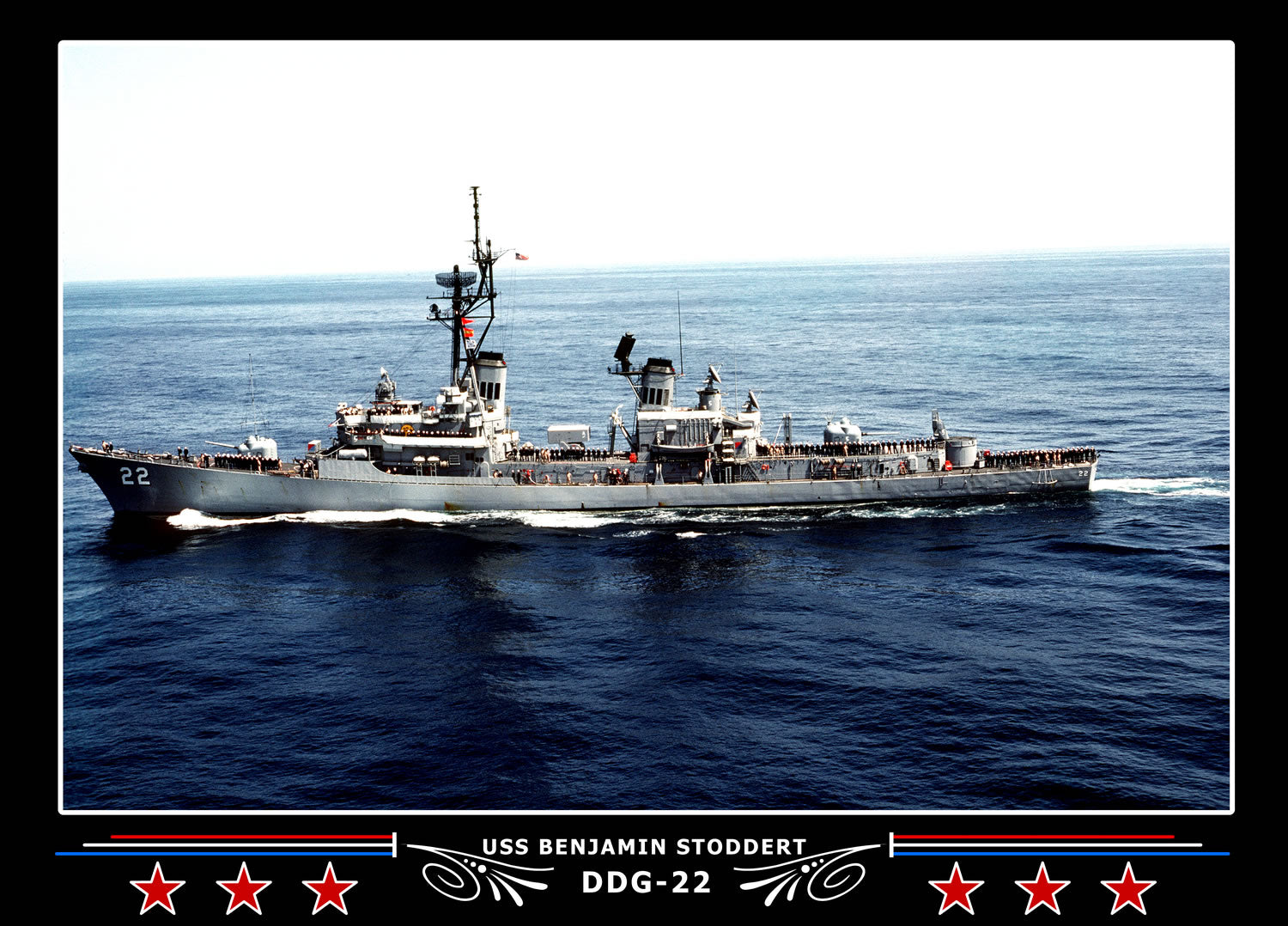 USS Benjamin Stoddert DDG-22 Canvas Photo Print – Navy Emporium