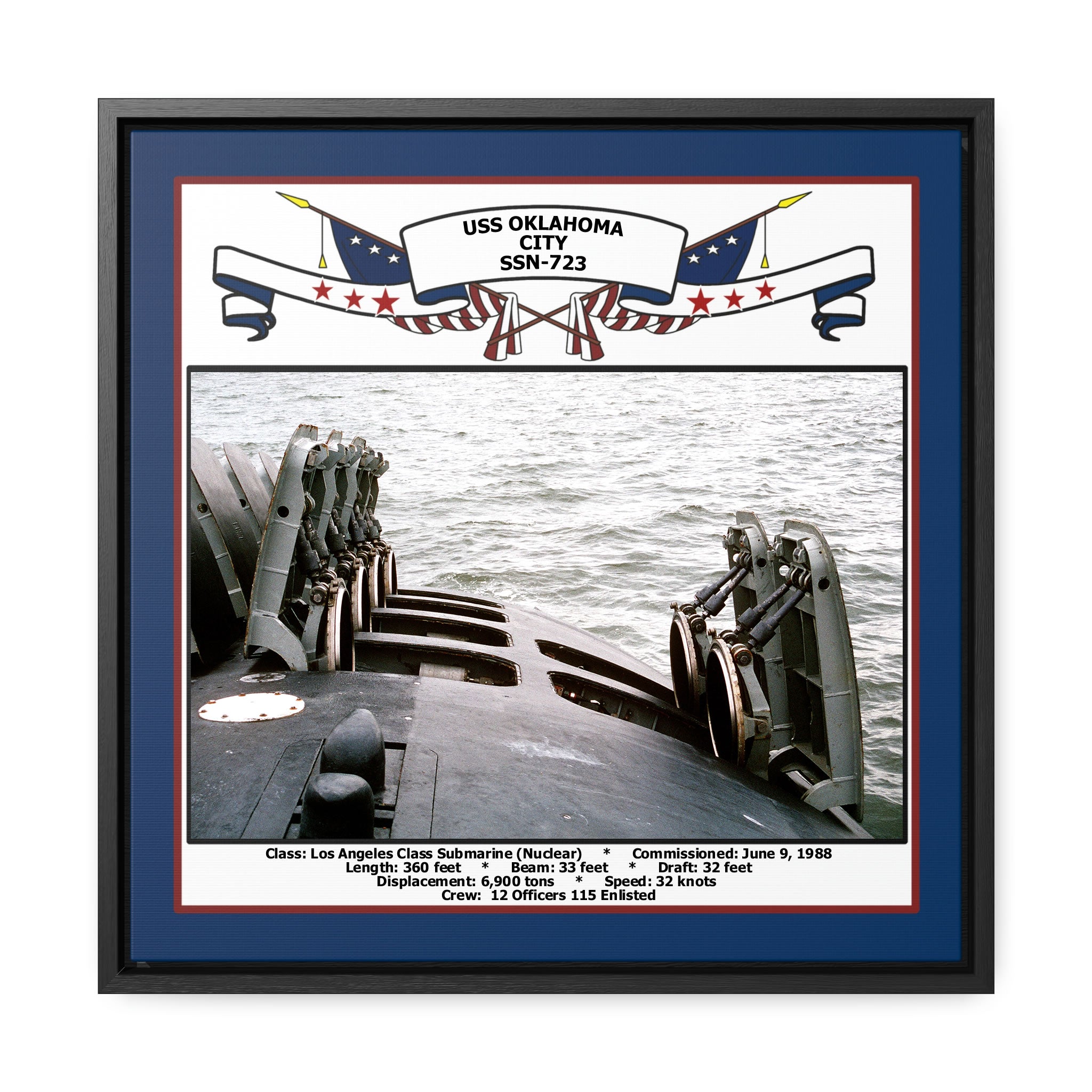 USS Oklahoma City SSN-723 Navy Floating Frame Photo – Navy Emporium