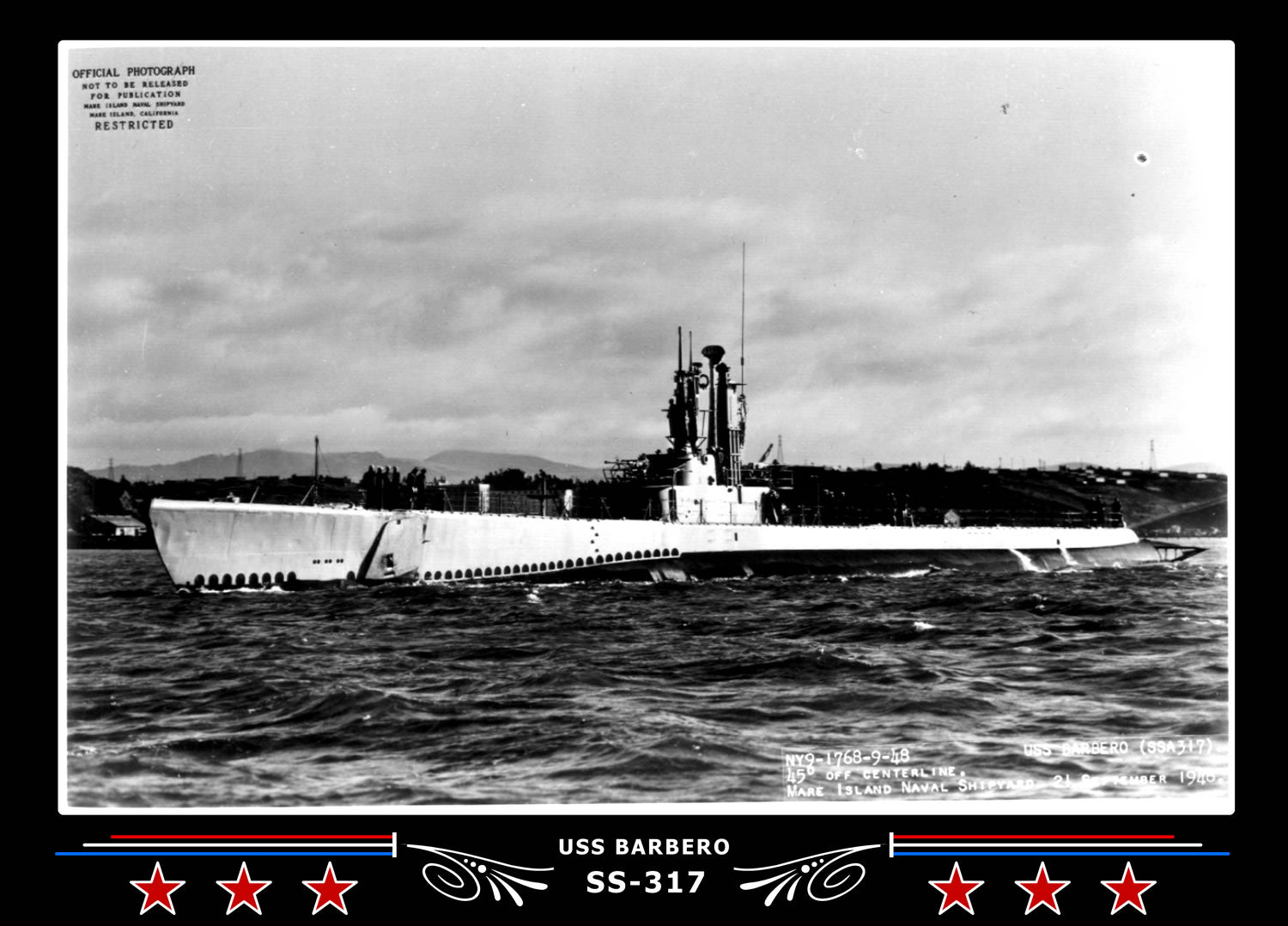 USS Barbero SS-317 Canvas Photo Print – Navy Emporium