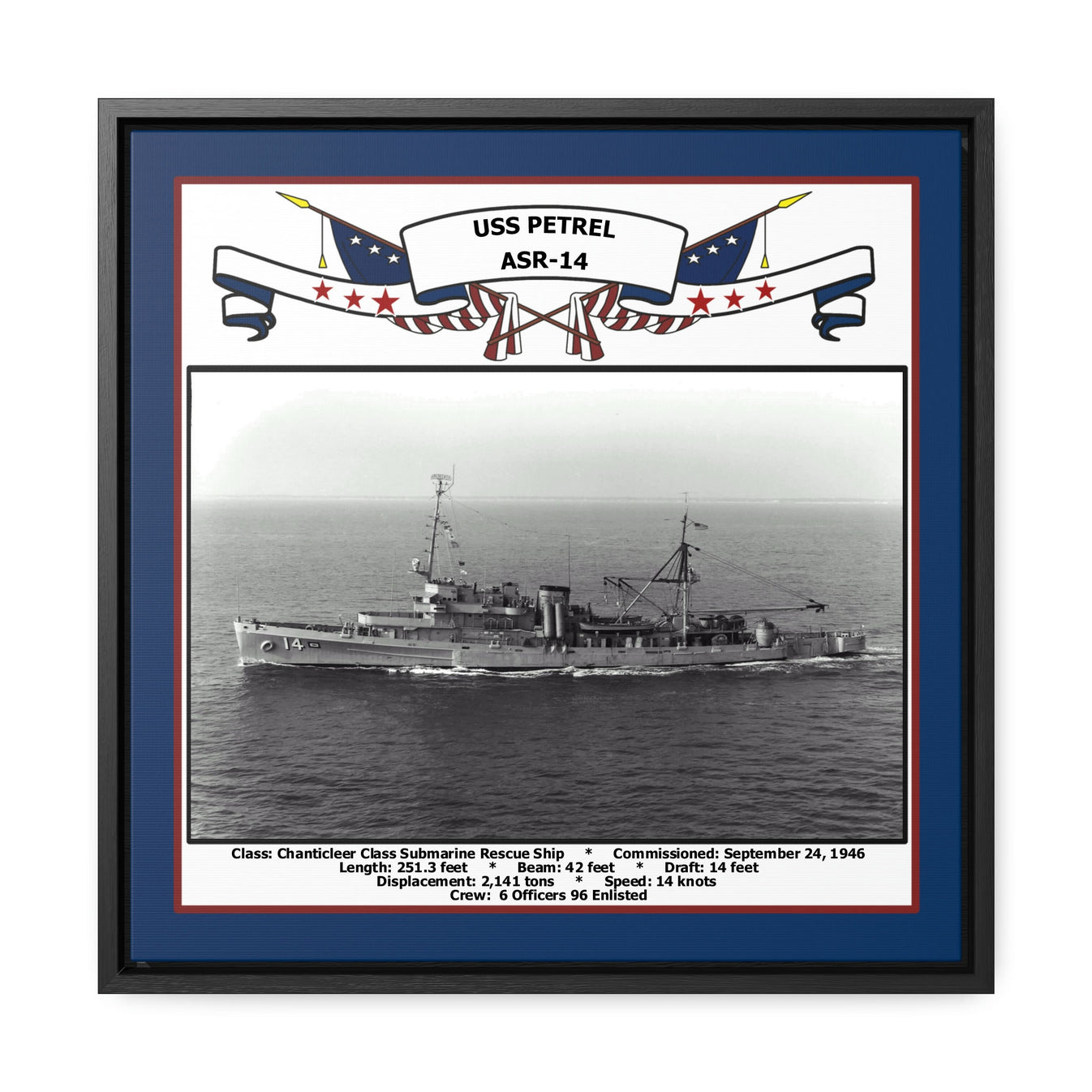 USS Petrel ASR-14 Navy Floating Frame Photo – Navy Emporium