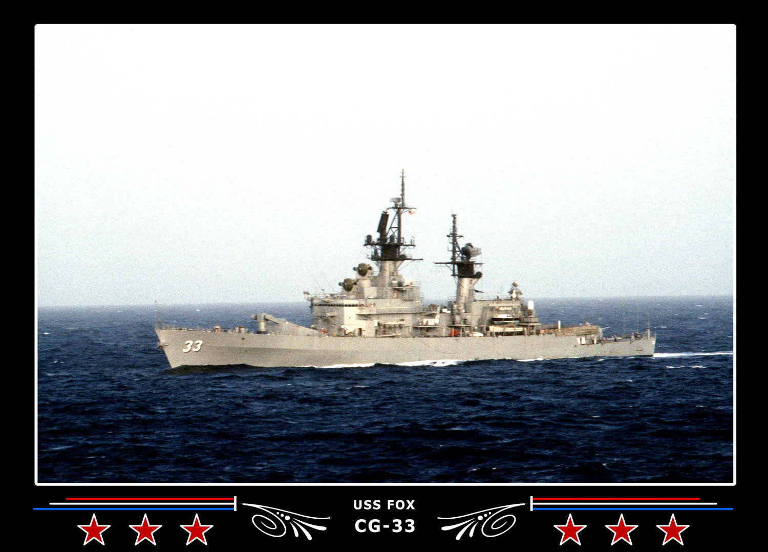USS Fox CG-33 Canvas Photo Print – Navy Emporium