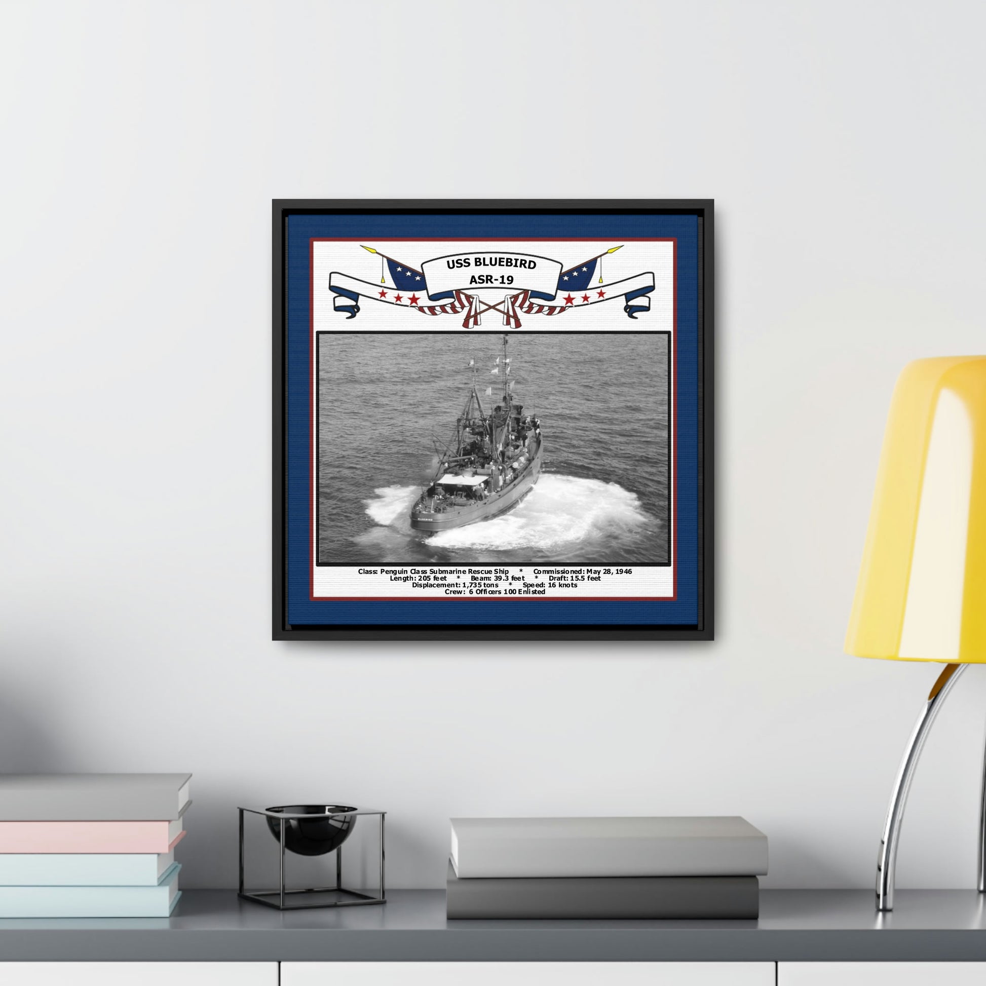 USS Bluebird ASR-19 Navy Floating Frame Photo – Navy Emporium