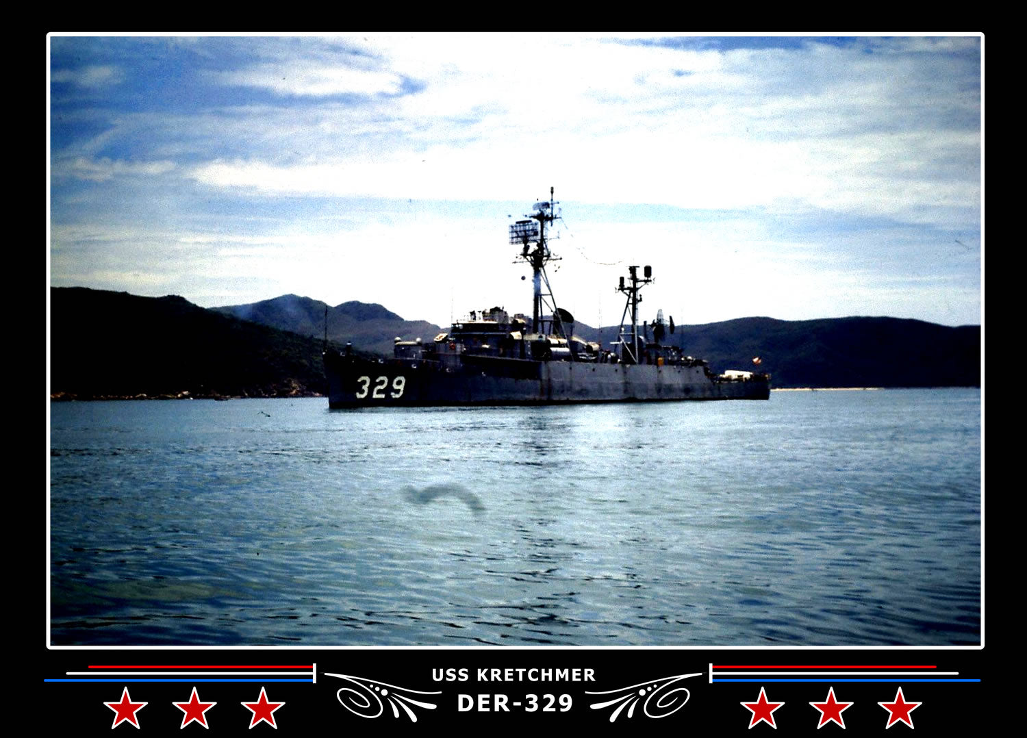 USS Kretchmer DER-329 Canvas Photo Print – Navy Emporium