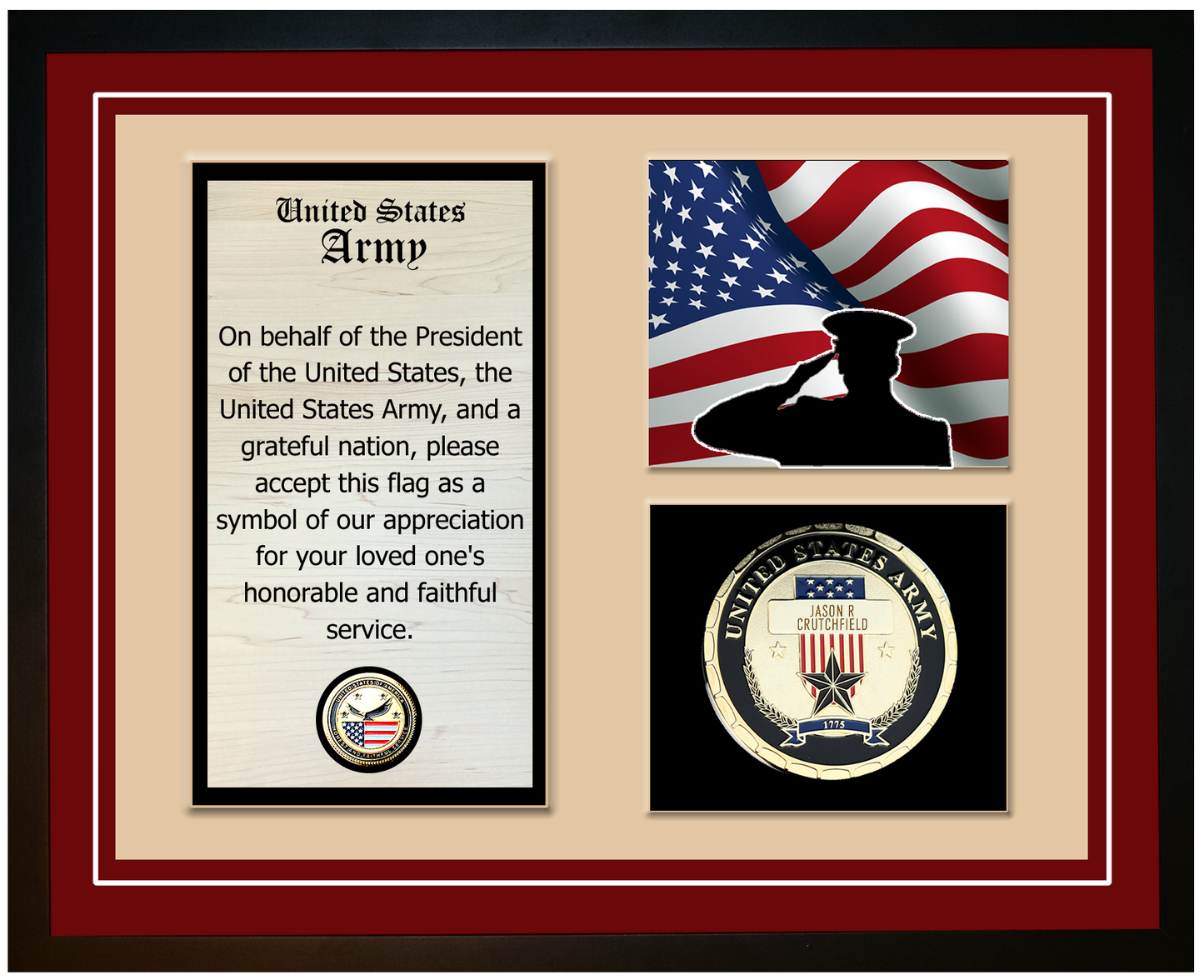 Army Veteran Remembrance Tribute Display – Navy Emporium