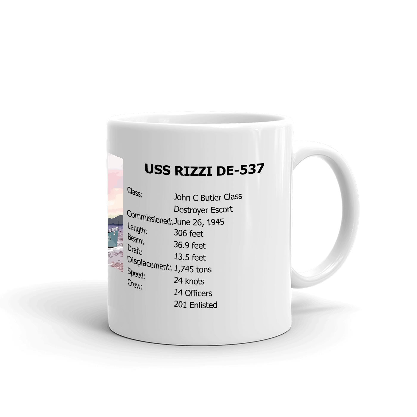 USS Rizzi DE-537 Coffee Cup Mug – Navy Emporium
