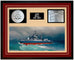 USS BELL DD-587 Framed Navy Ship Display Burgundy – Navy Emporium