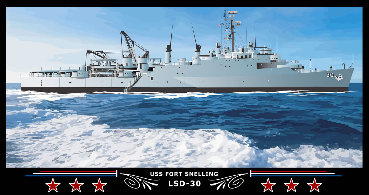 USS Fort Snelling LSD-30 Art Print – Navy Emporium
