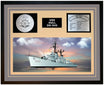 USS HULL DD-945 Framed Navy Ship Display Burgundy – Navy Emporium