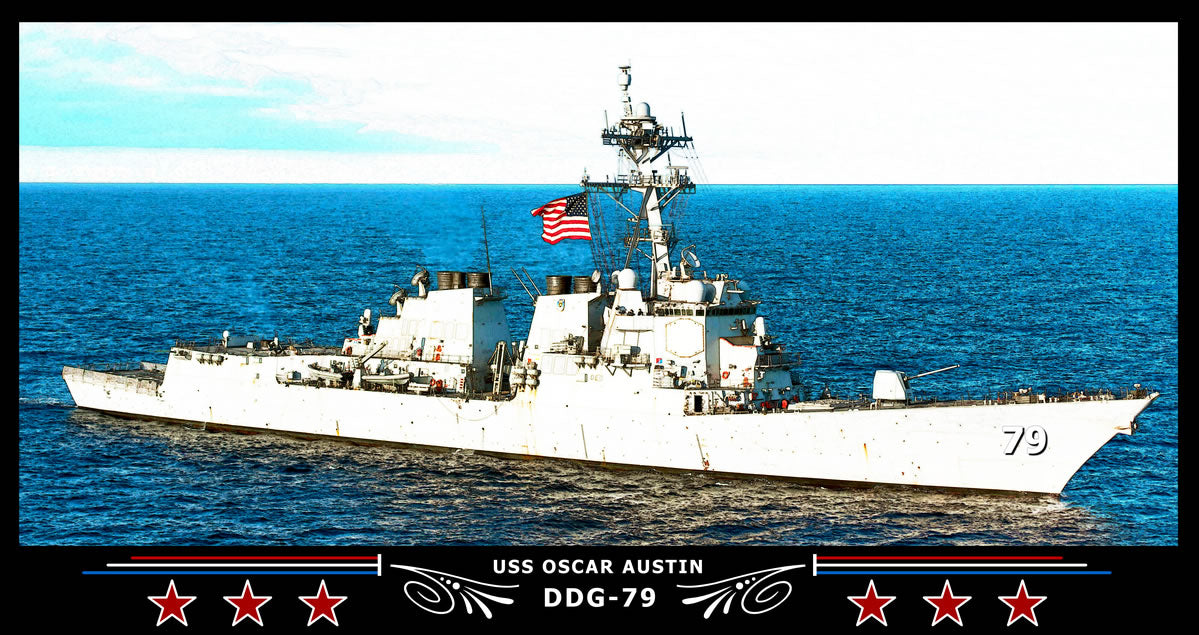 USS Oscar Austin DDG-79 Art Print – Navy Emporium
