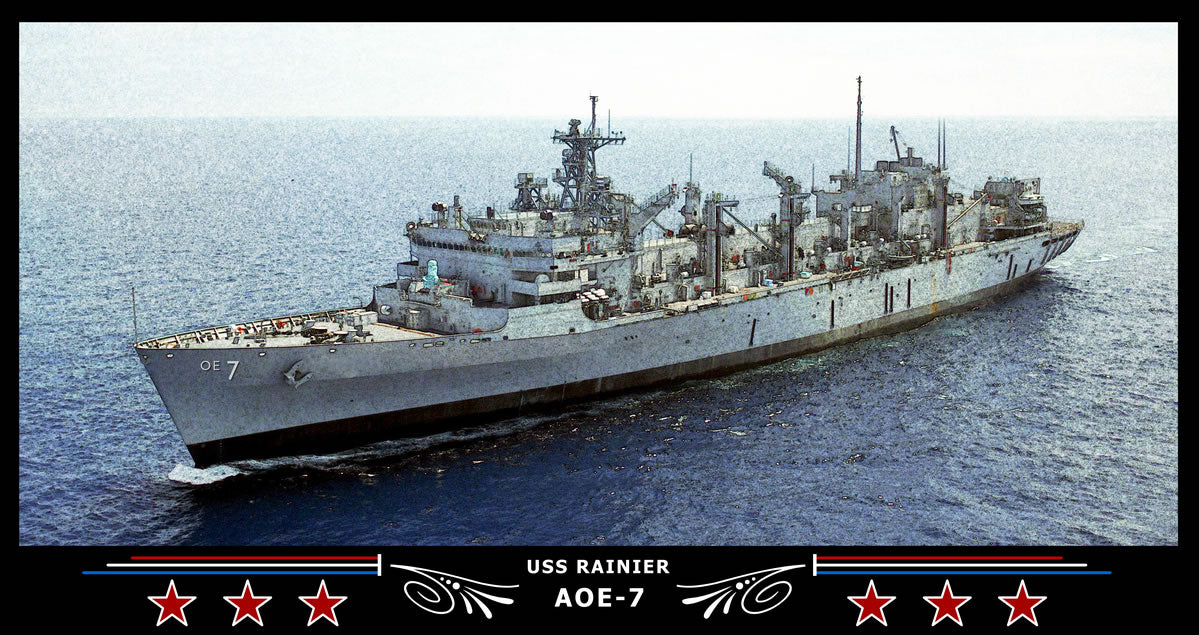 USS Rainier AOE-7 Art Print – Navy Emporium