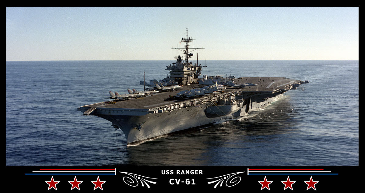 USS Ranger CV-61 Art Print – Navy Emporium