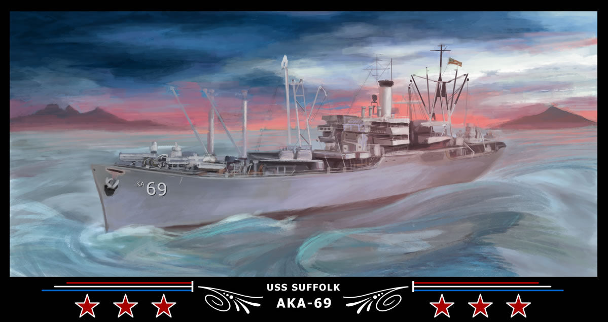 USS Suffolk AKA-69 Art Print – Navy Emporium