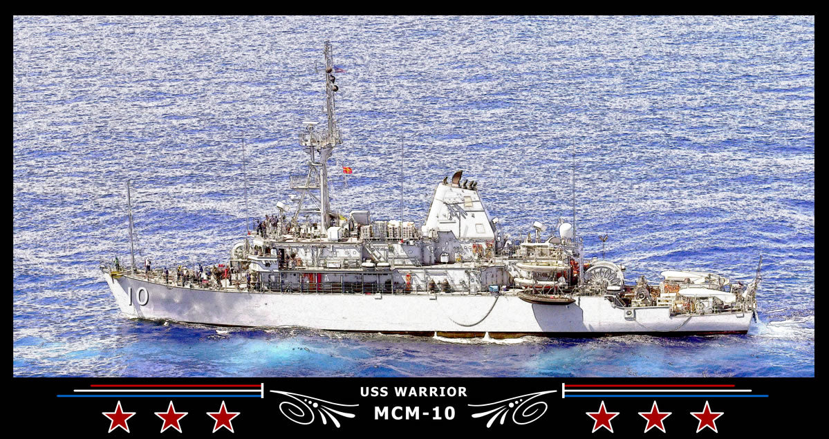 USS Warrior MCM-10 Art Print – Navy Emporium