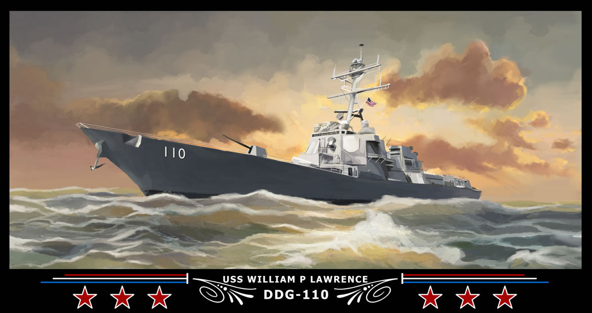 USS William P Lawrence DDG-110 Art Print – Navy Emporium