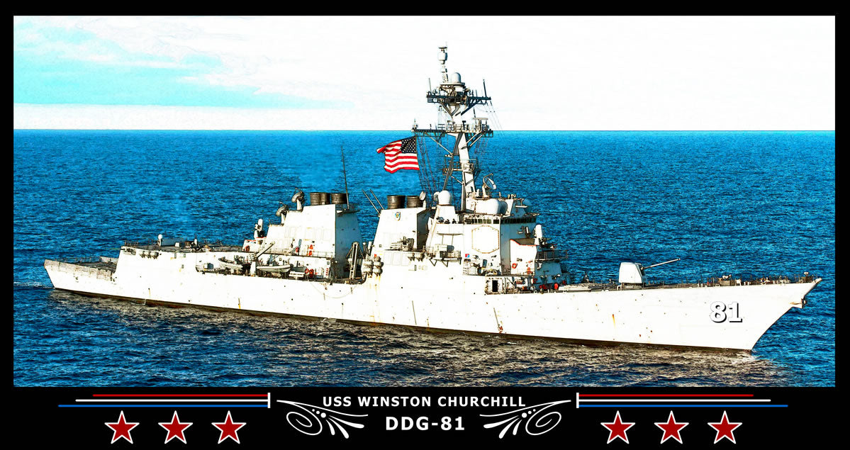 USS Winston Churchill DDG-81 Art Print – Navy Emporium