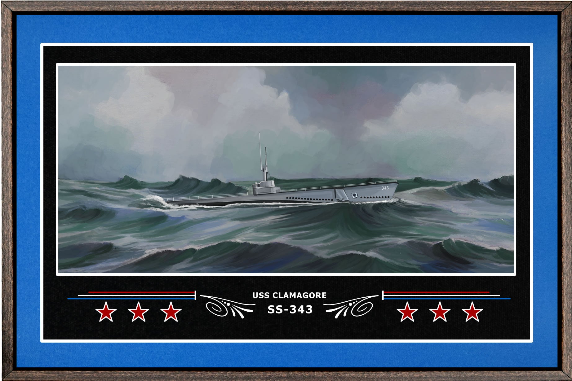 USS Clamagore SS-343 Framed Navy Ship Photo Burgundy – Navy Emporium
