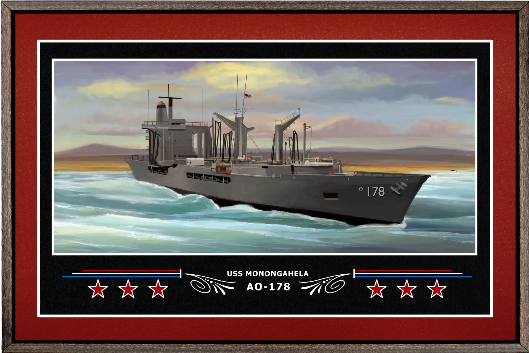 USS Monongahela AO-178 Box Framed Canvas Art – Navy Emporium
