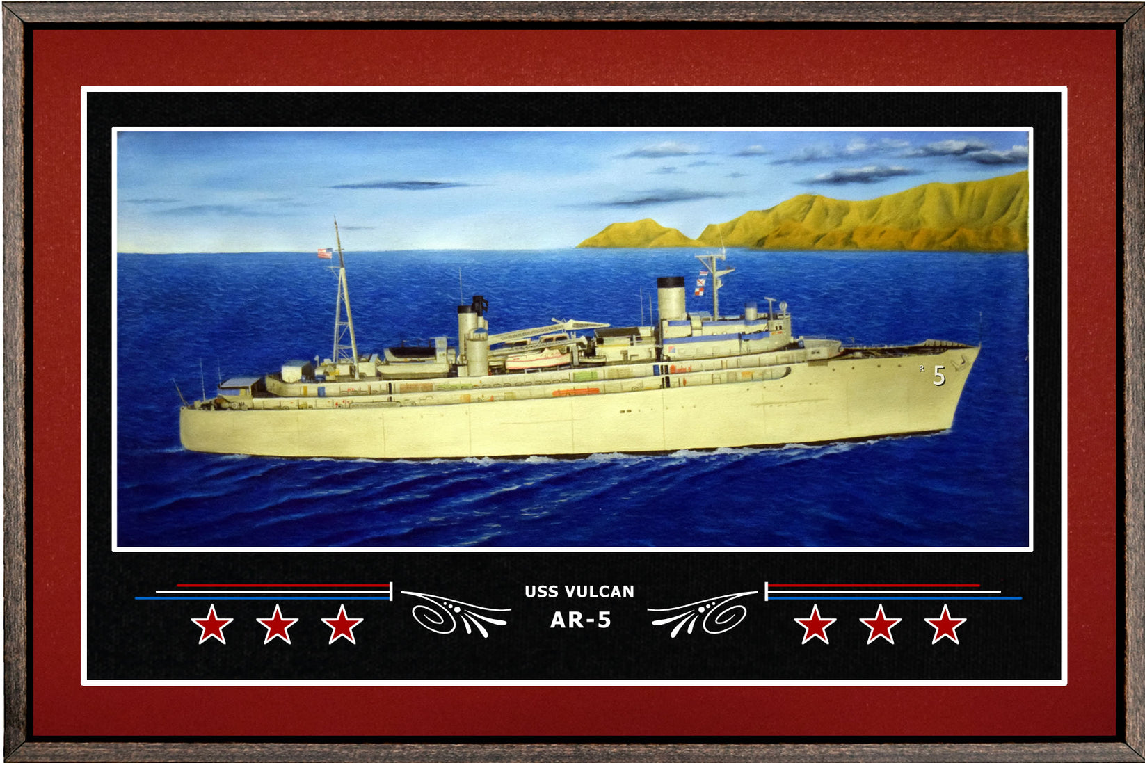USS Vulcan AR-5 Box Framed Canvas Art – Navy Emporium